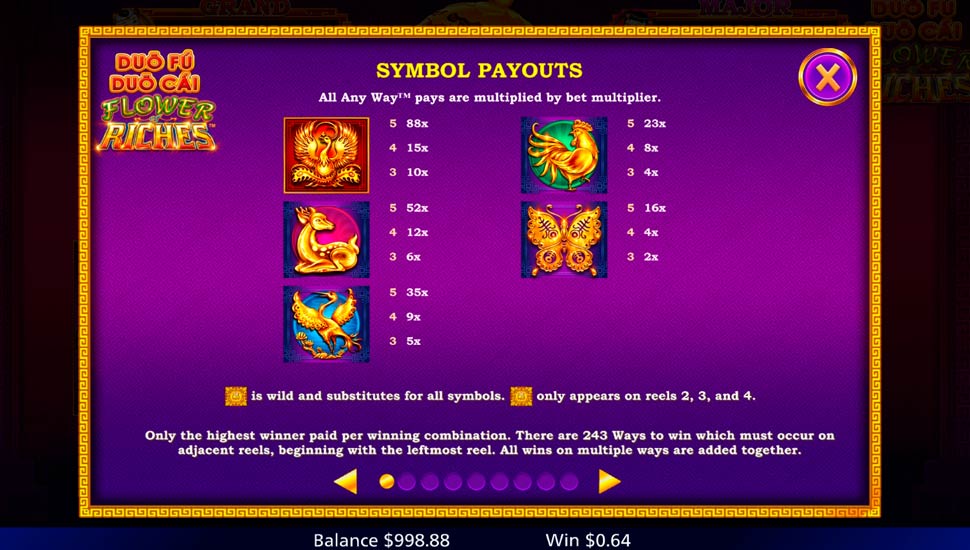 Duo Fu Duo Cai Flower Riches Slot Review | Free Play