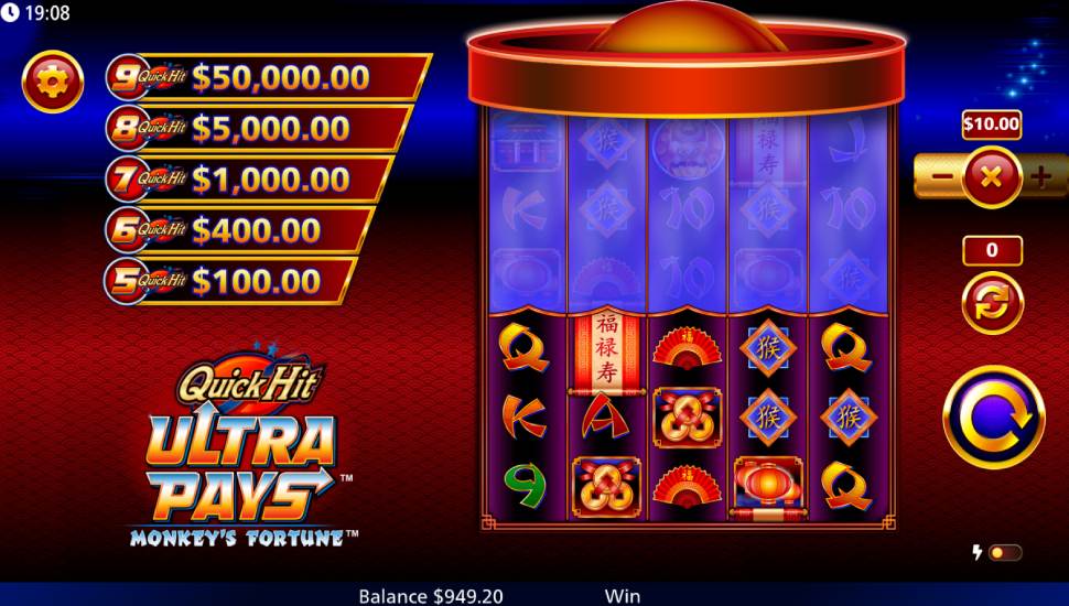 Quick Hit Ultra Pays Monkey's Fortune (Light & Wonder) Slot Review ...