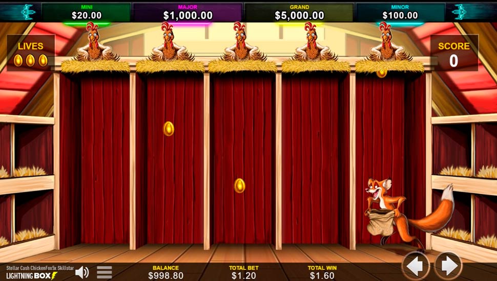 Stellar Cash Chicken Fox 5x Skillstar Slot Review | Free Play