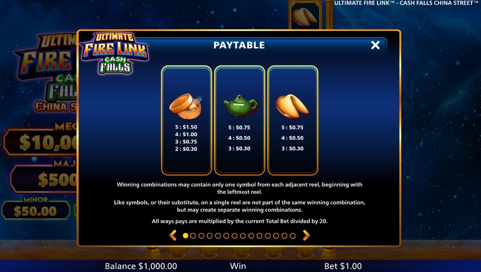 Ultimate Fire Link Cash Falls China Street Slot Review | Free Play