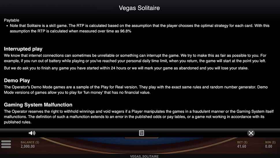 Vegas Solitaire Slot Review | Free Play